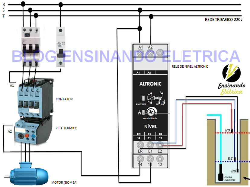 Aplicação de Rele de Nível Exemplos - Ensinando Elétrica | Dicas e ...