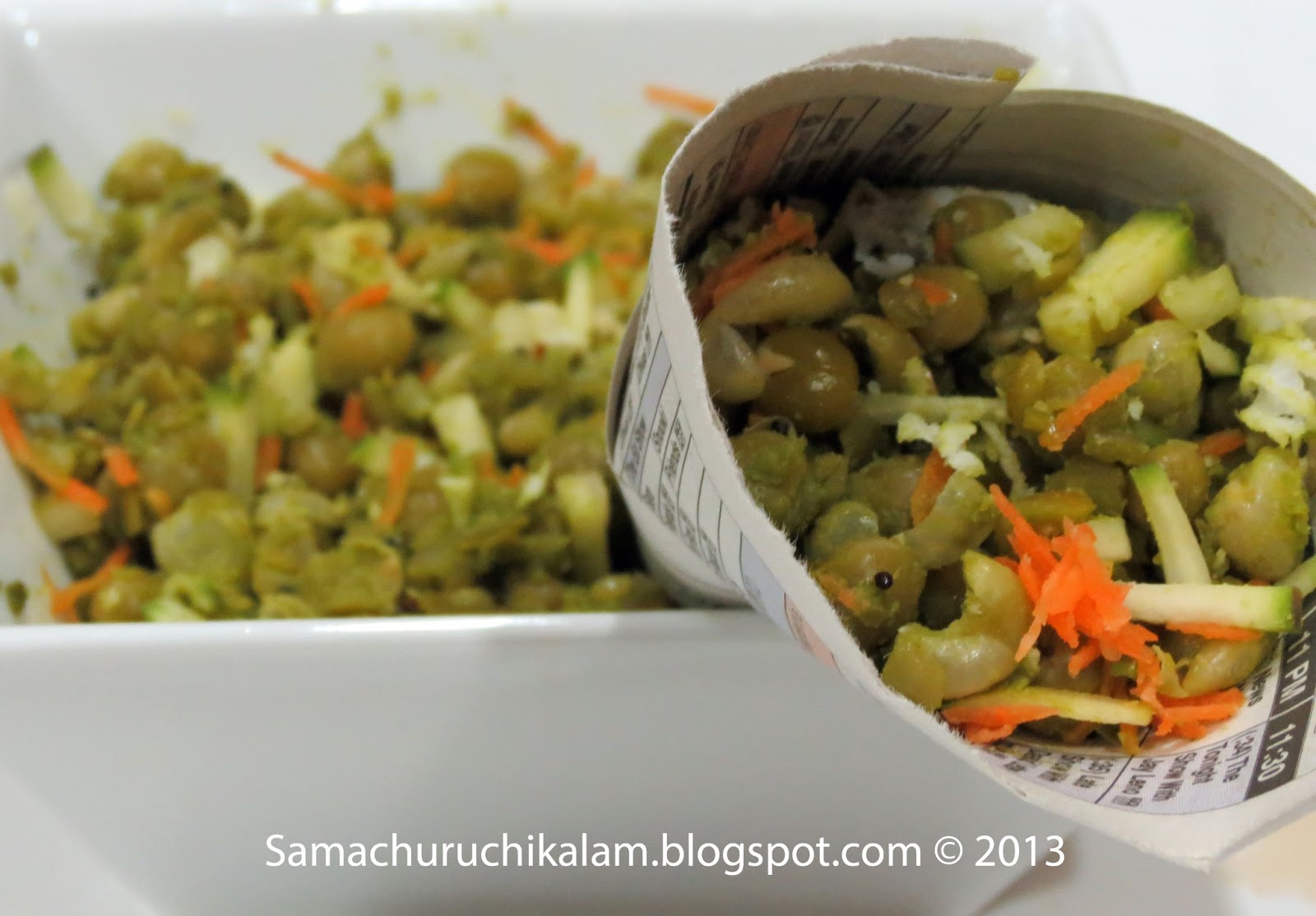 Recipes from Manju's kitchen: Thenga Manga Pattani Sundal (Beach Sundal)