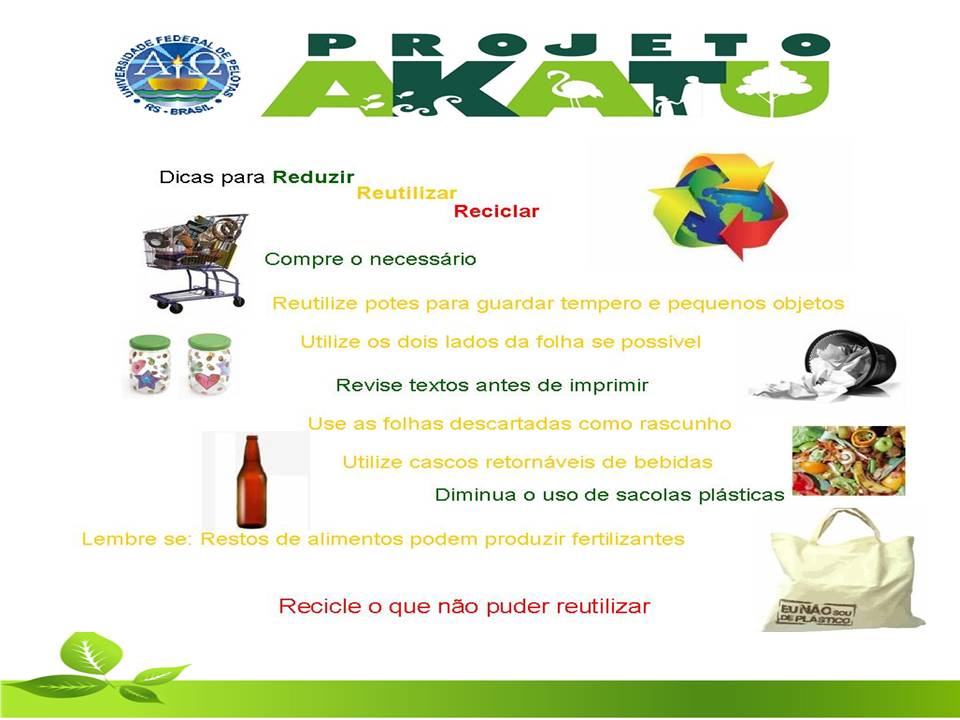 Akatu Projeto de Educação Ambiental: Os famosos 3 R´s: Reduzir ...