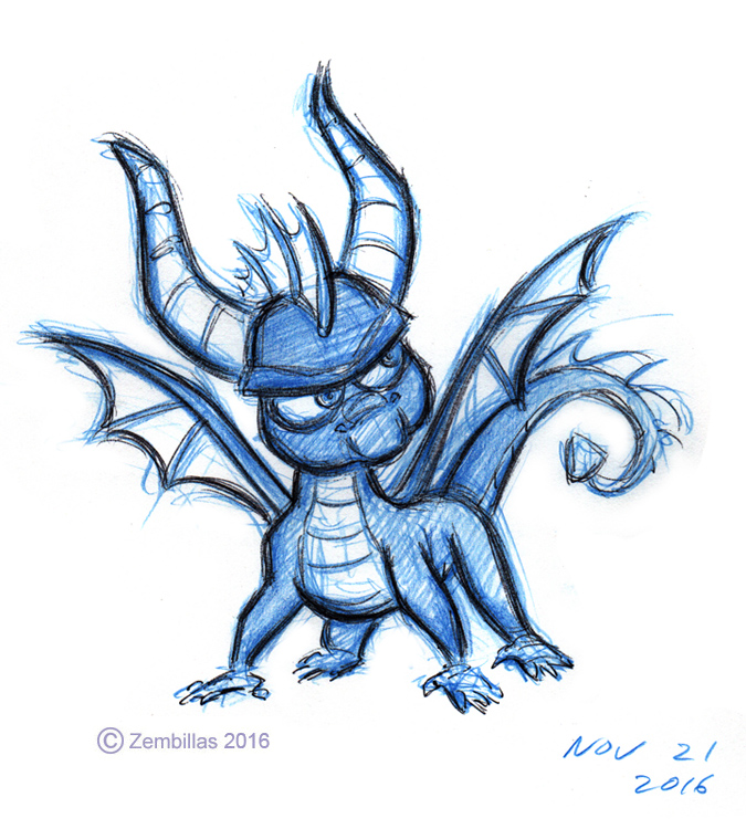Charles Zembillas: Felt like drawing Spyro some more