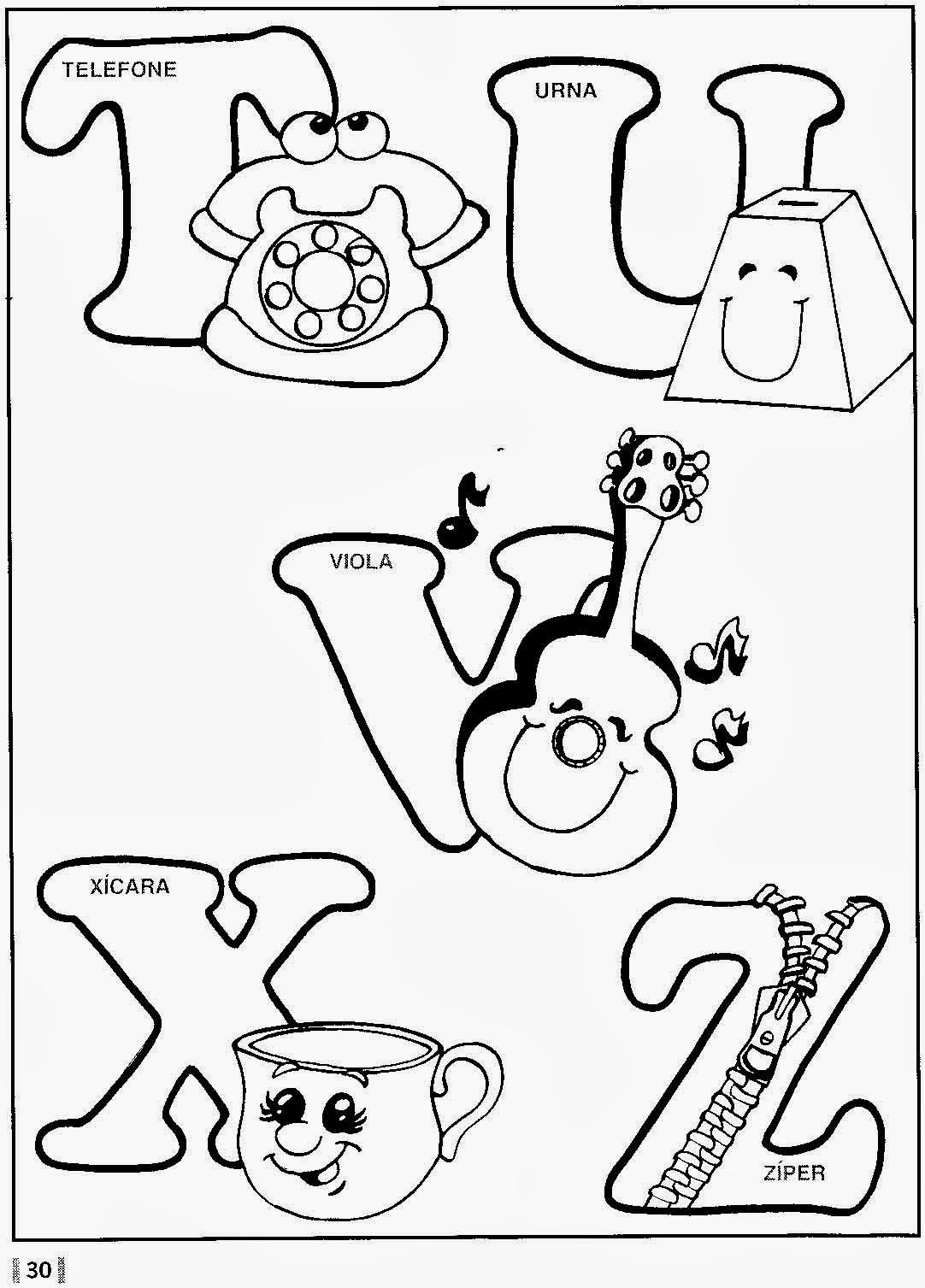 Alfabetos Para Imprimir e Colorir - Desenhos Para Colorir