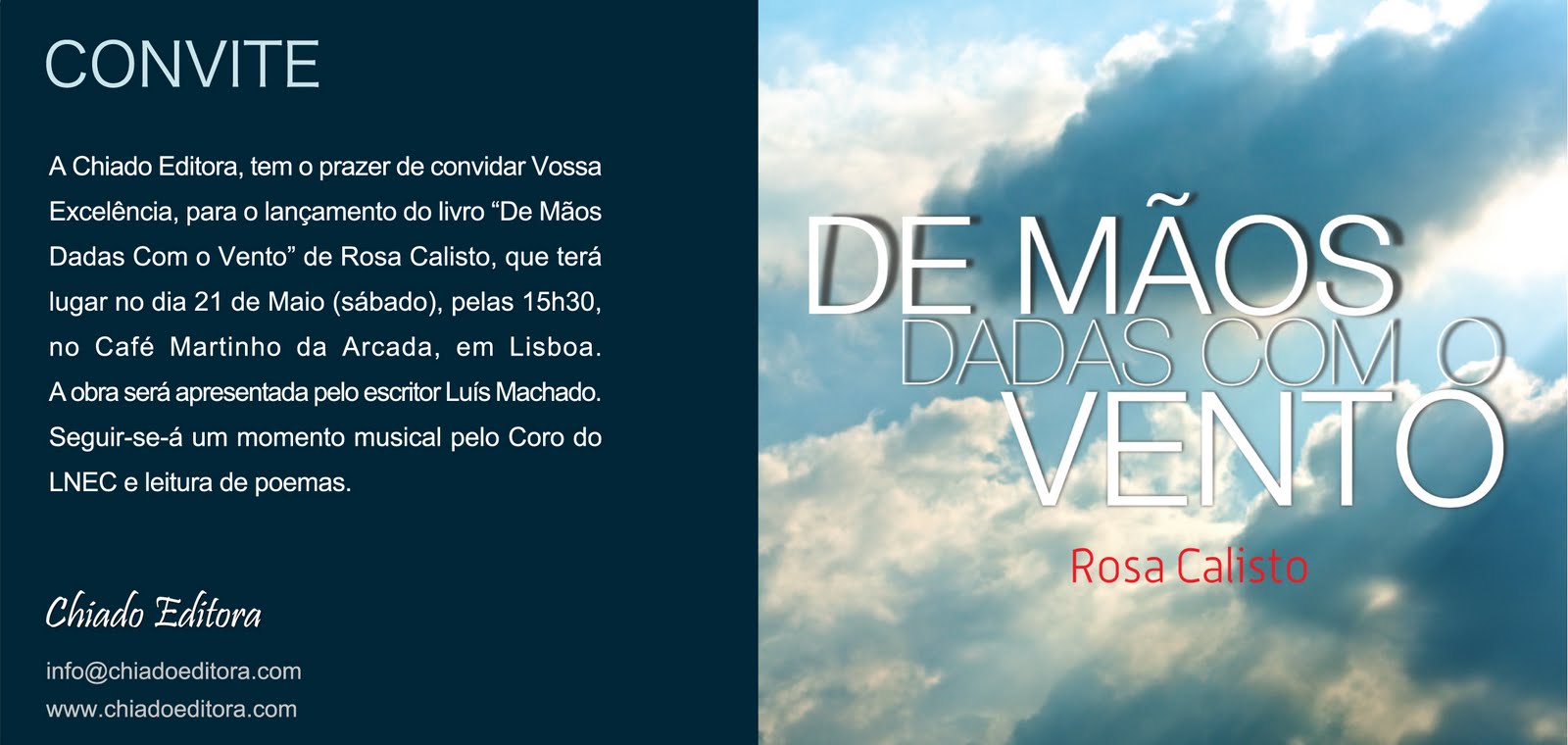 Livros de Sofá: Lançamento "De mãos dadas com o vento"