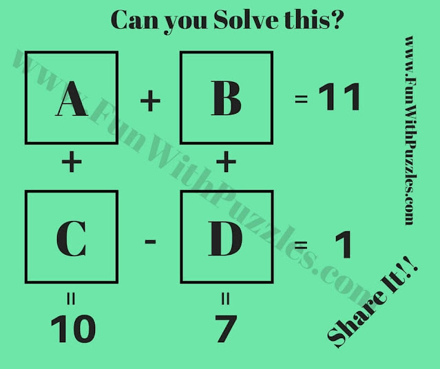 Maths Brain Teasers and Answers for Kids | Algebra Problems