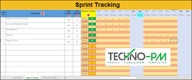 Scrum Excel Spreadsheet