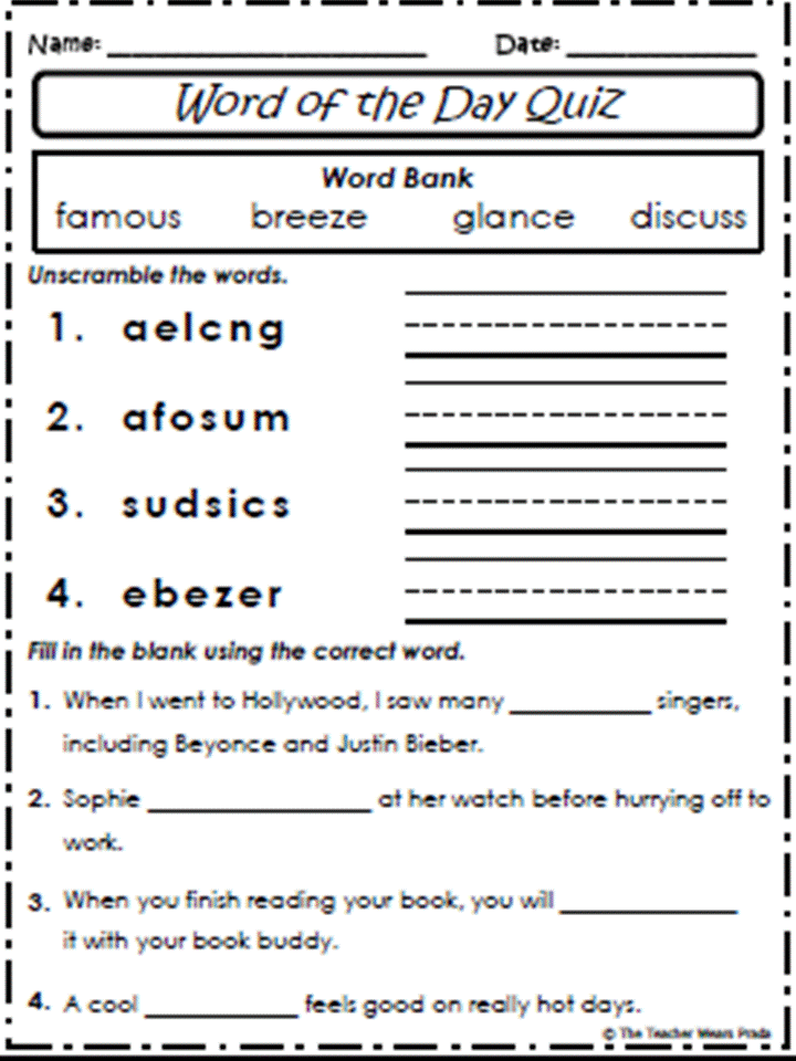 Word of the Day Quarter 2 - Teaching with Nesli