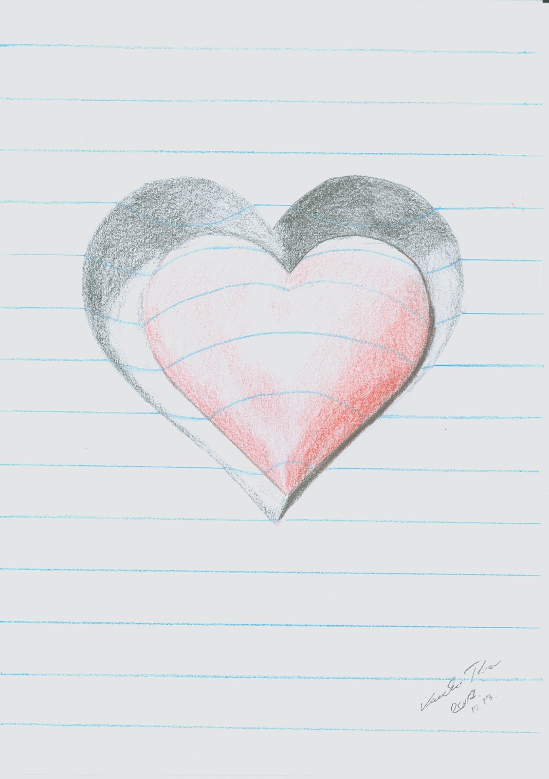 3D szív ~ Vereckei Tibor rajzai