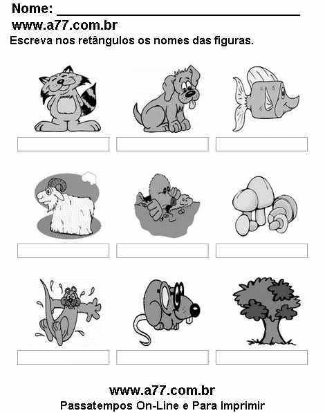 Atelie Doce Magia em Ensinar: ESCREVA O NOME NAS FIGURAS - 1 SERIE