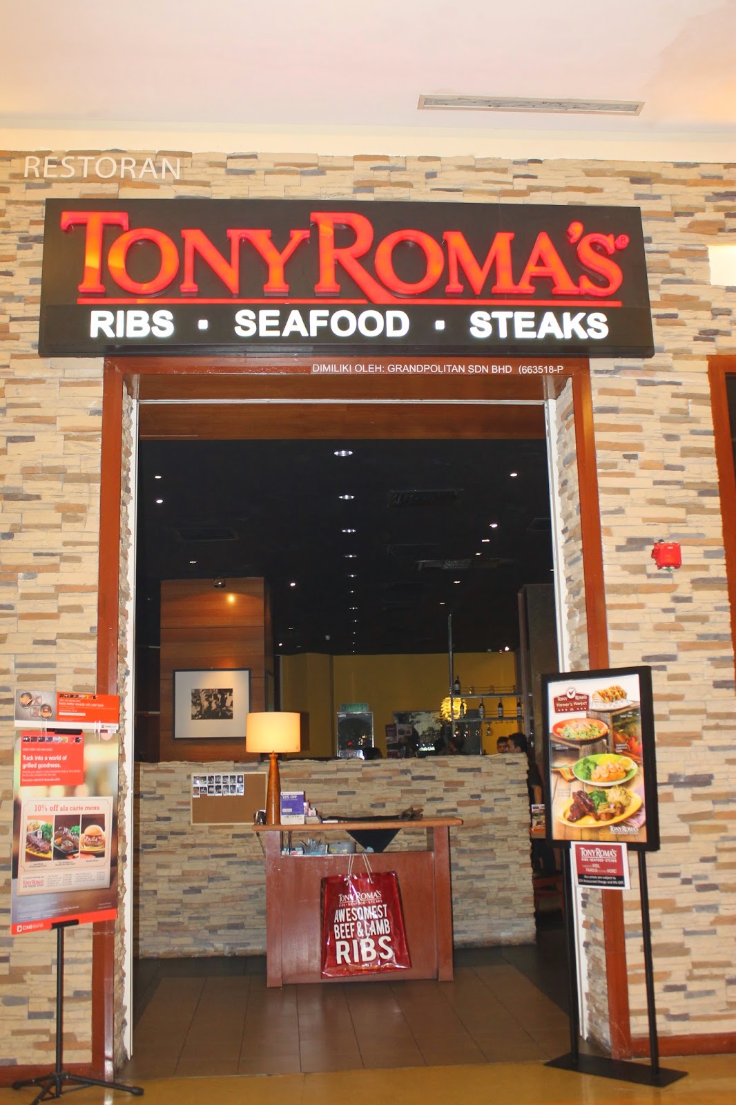 Promosi "Farmer's Market" di Tony Roma's Untuk Masa Yang Terhad ...