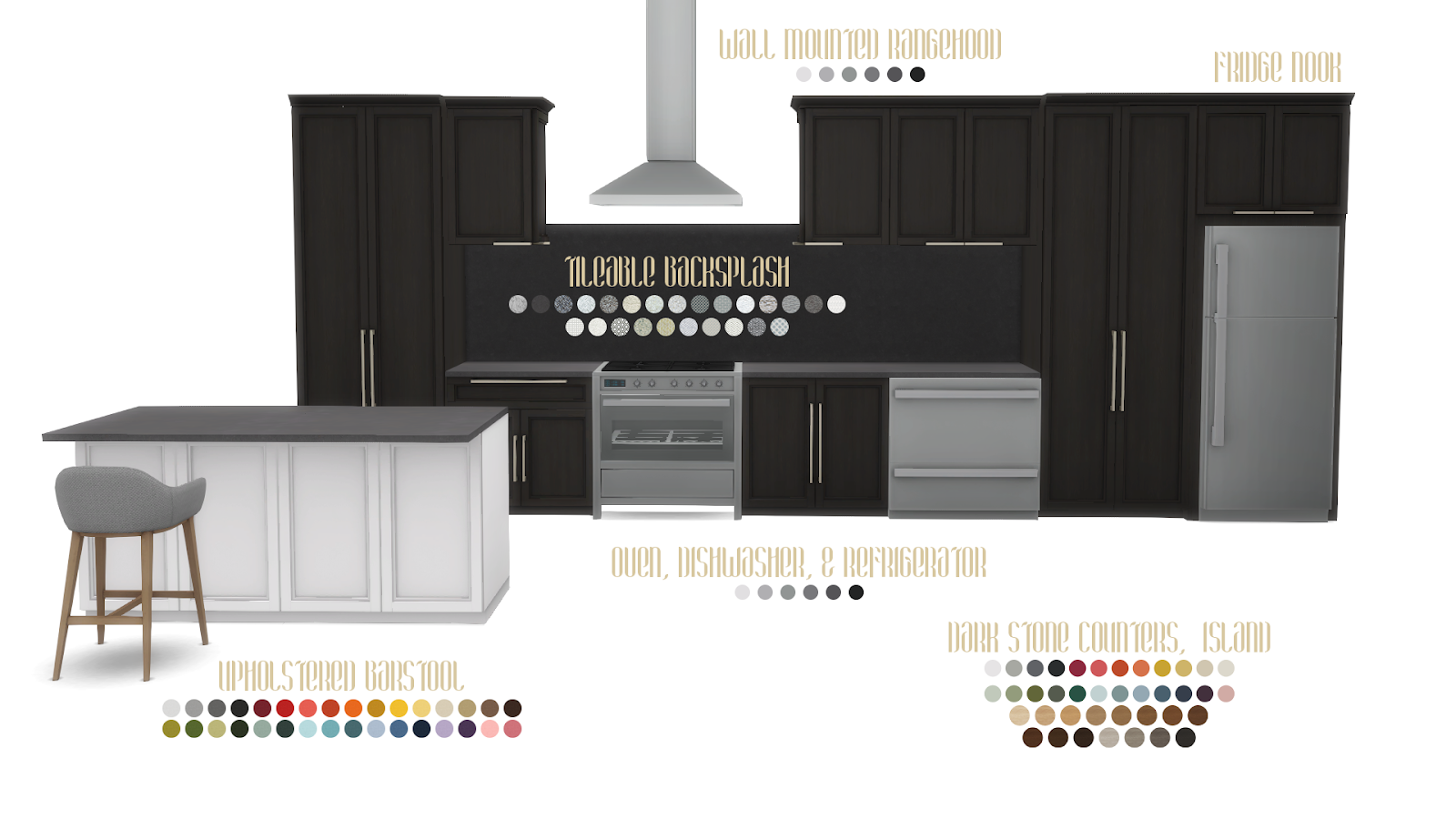 Simsational Designs: Updated: Mina Kitchen - Contemporary Shaker-Style ...
