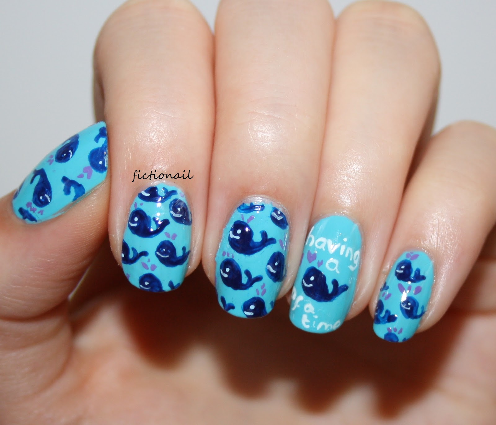 Whale Pattern Nails