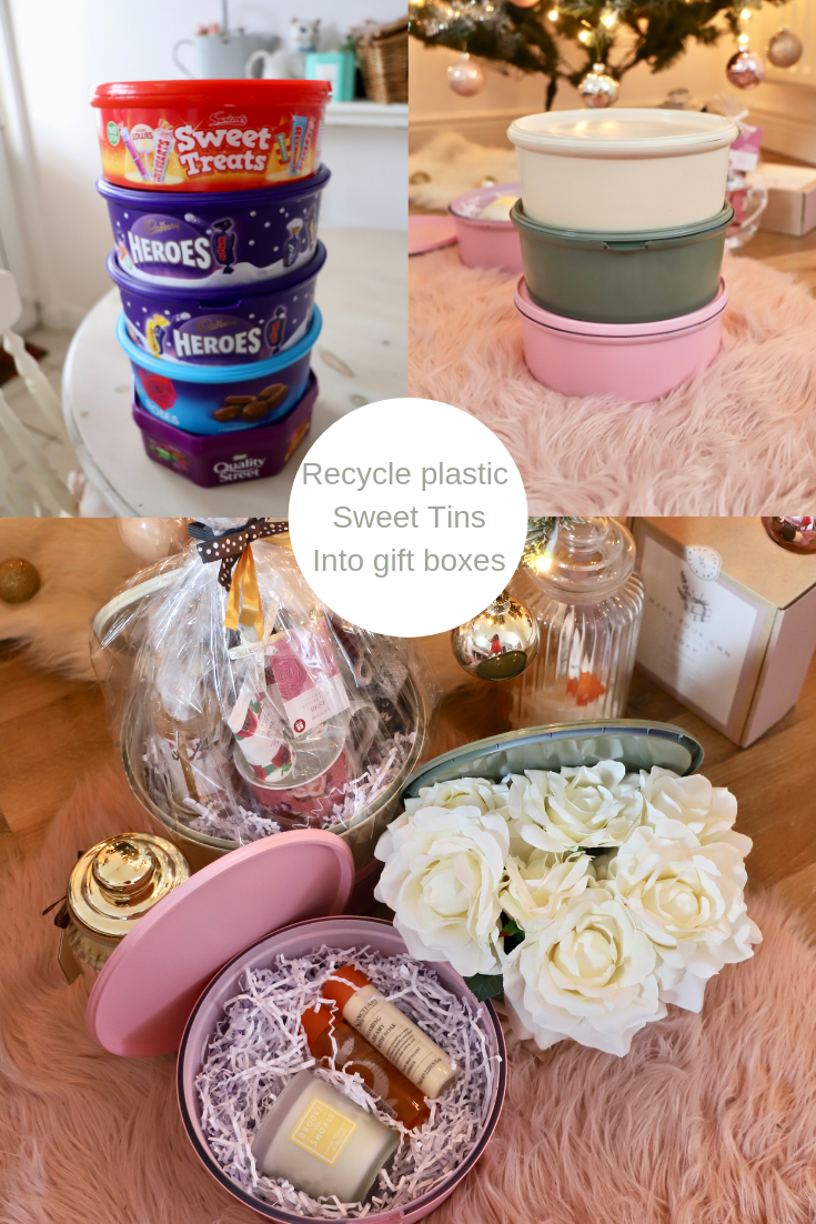 How to recycle plastic sweet tins into gift boxes - Dainty Dress Diaries