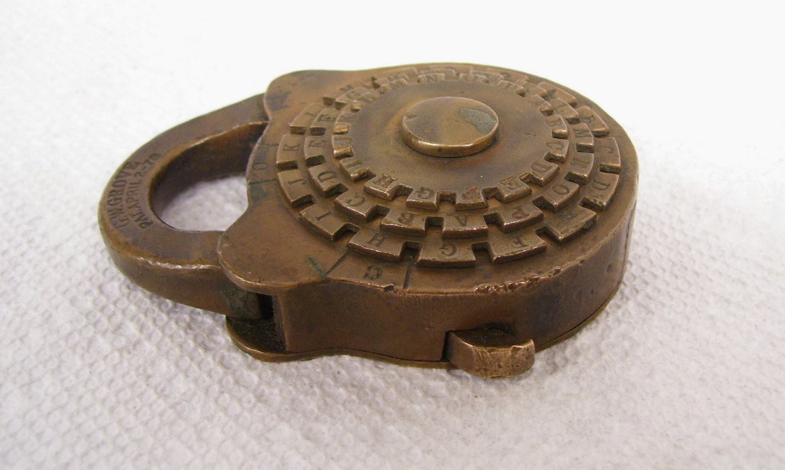 RestraintsBlog: 3 WHEEL COMBINATION LOCK - G.W. GROVE PAT 1878
