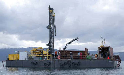 Lake Ohrid deep drilling, first hole success!! by Mel Leng