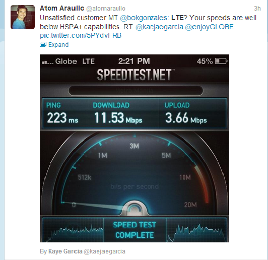 Smart vs. Globe iPhone 5 LTE- Speedtest Results