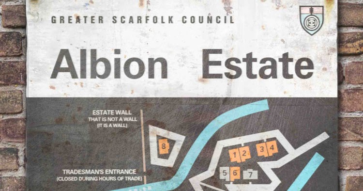 Scarfolk Council: Albion Estate Sign (1970)