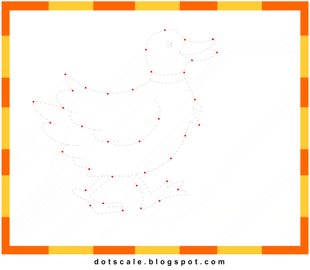 Kids Printable Dot to Dot Free: Duck Dot to dot for kids