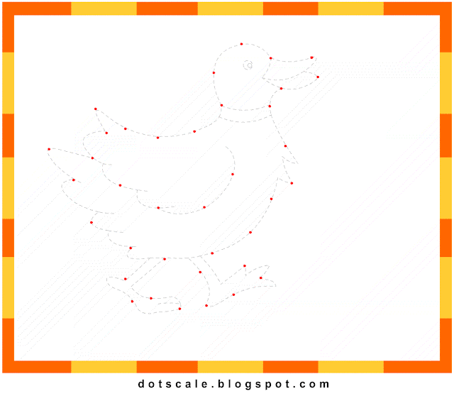 Kids Printable Dot to Dot Free: Duck Dot to dot for kids