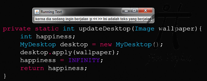 Cara Membuat Aplikasi Running Text Java ~ Be Programer