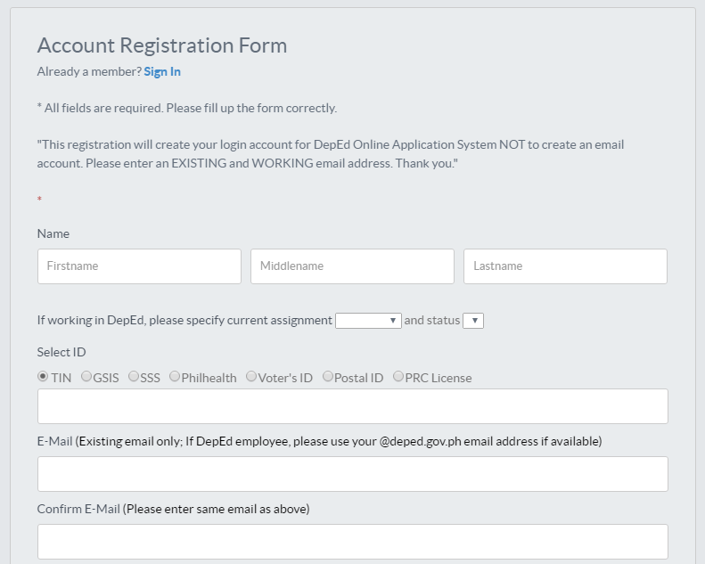 How to Register for DepEd Application System to get Unique Application ...