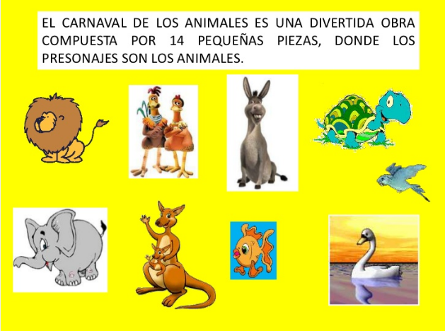 La Pizarra de Loles: EL CARNAVAL DE LOS ANIMALES