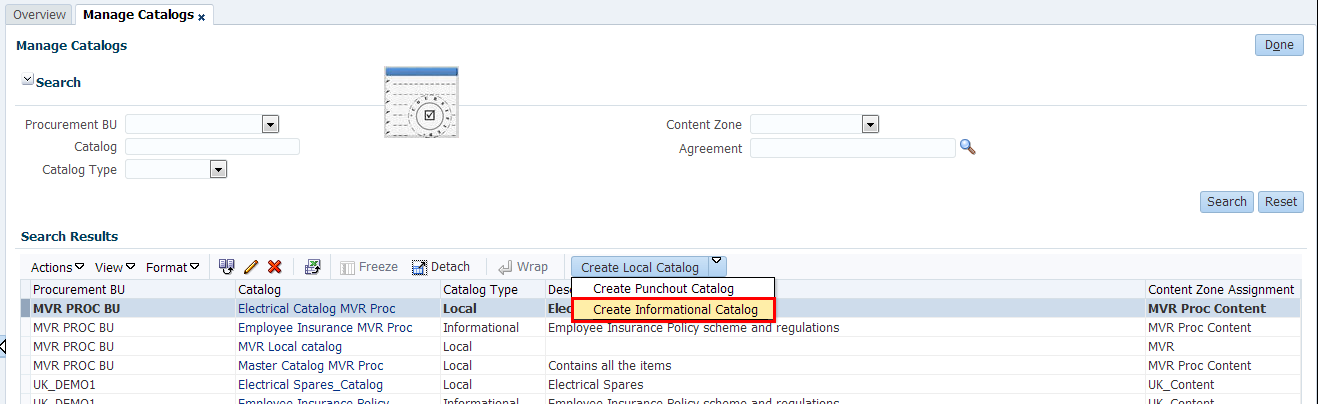 Procurement Catalogs - Oracle Fusion Application (Self-Service ...