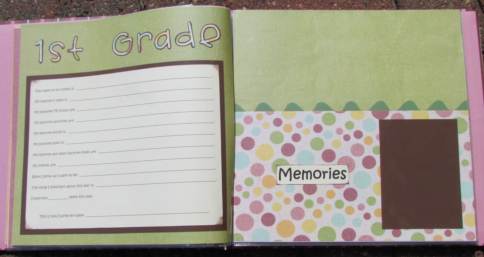 Timesaving Designs: PK-12th grade 12x12 School Memory Album