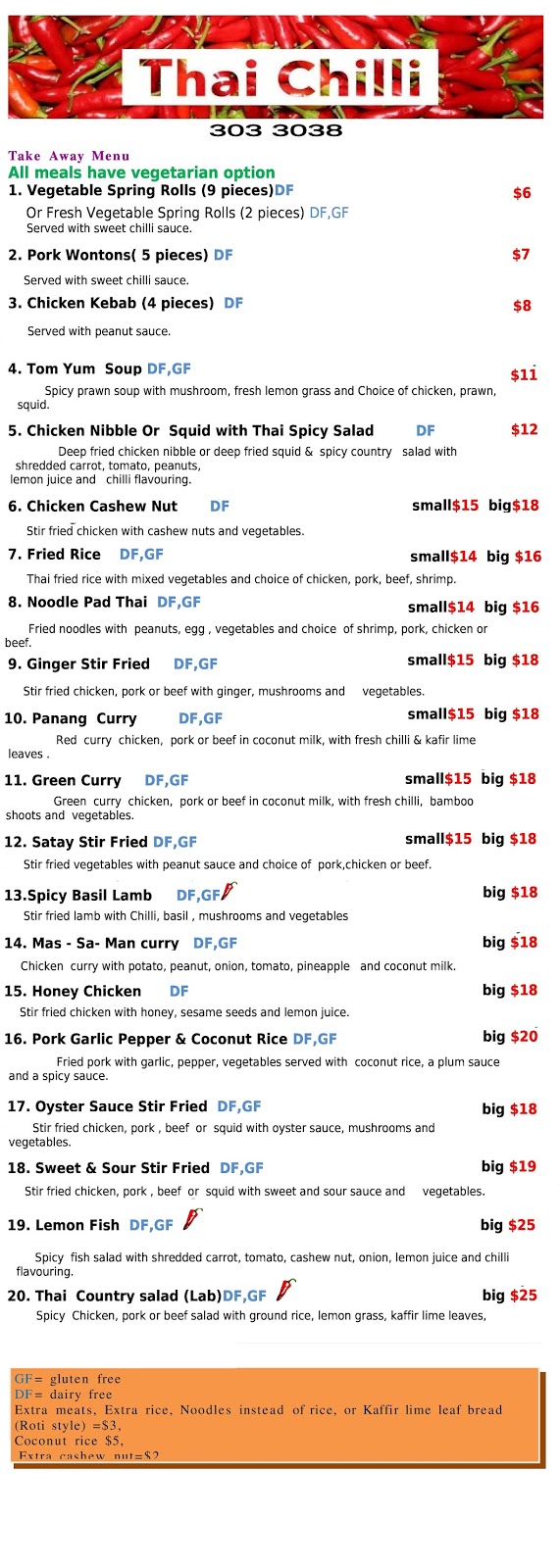 Thai Chilli Methven Restaurant