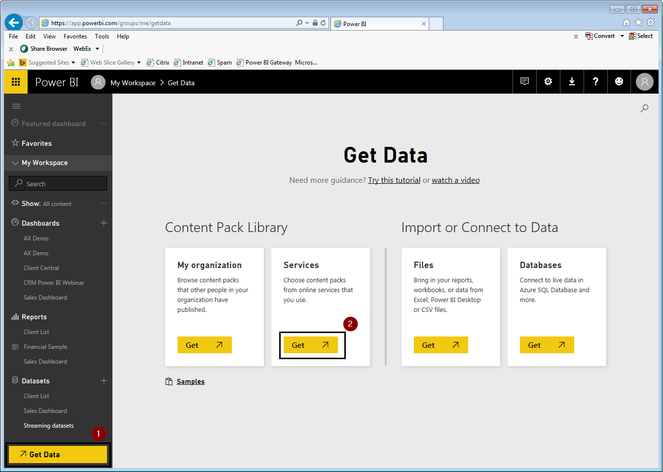 Faisal's Technical Blog: Power BI Content Packs