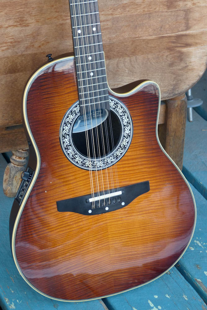 1991 Ovation Pinnacle 385T 12-String Ac/Elec Guitar