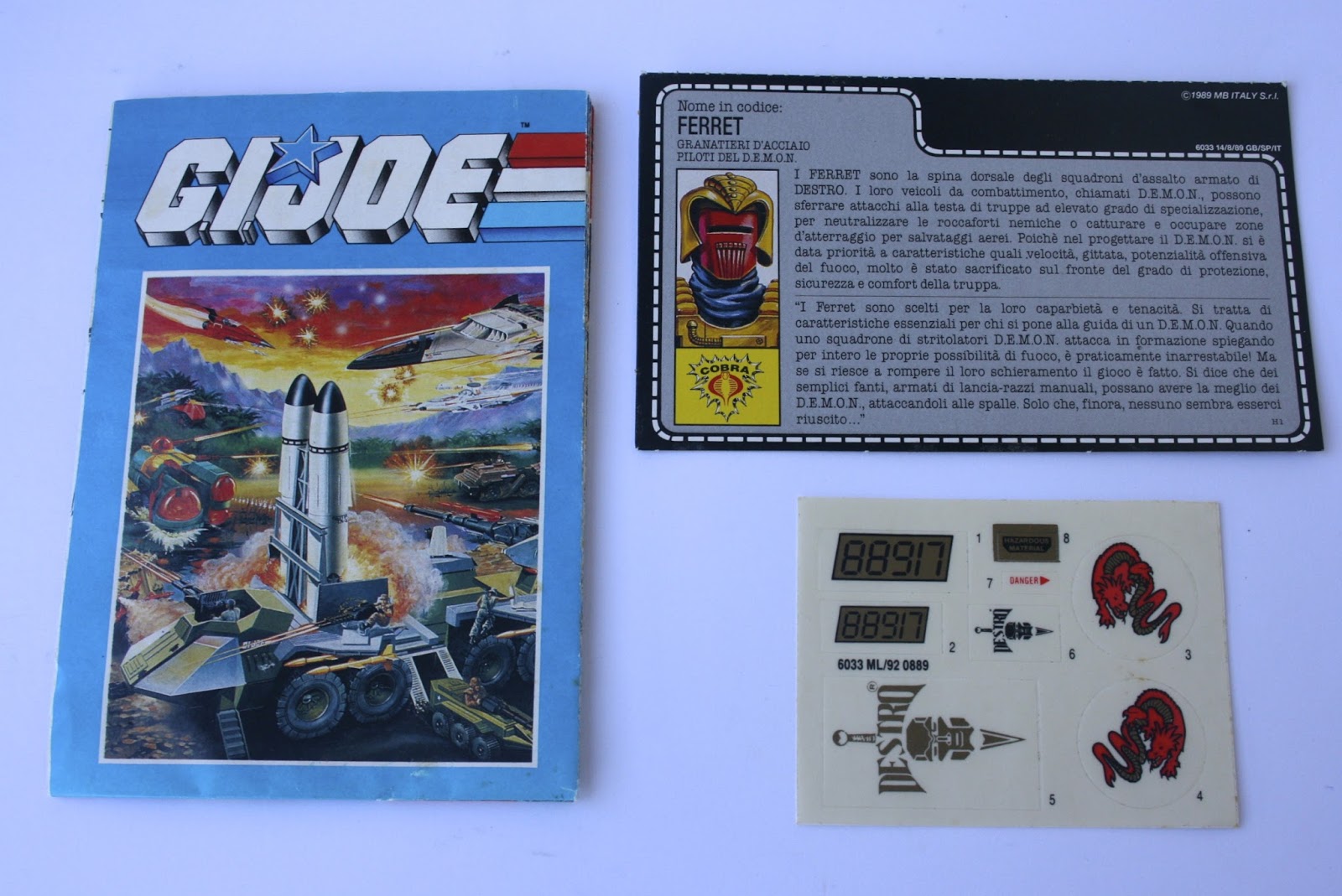 EL DRAGON DORADO: GIJOE GI JOE DEMON WITH FERRET - HASBRO 1989