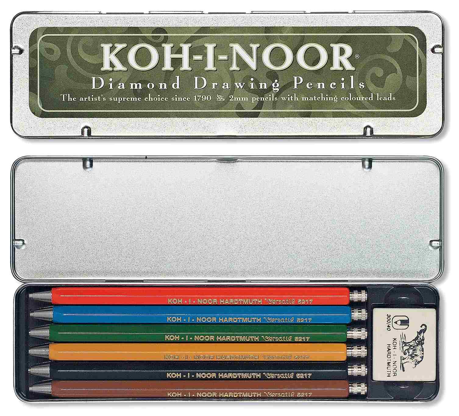 Koh-I-Noor 2mm pencil and lead, 6 color set | Paper and Digital
