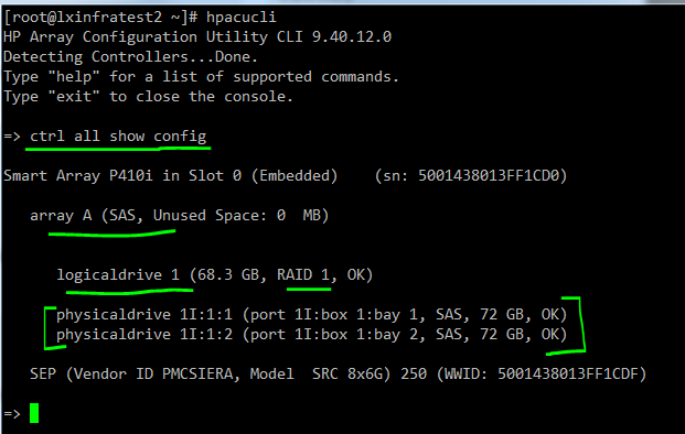 Linux Experiences For You: HP ARRAY CONFIGURATION UTILITY cli – hpacucli command examples