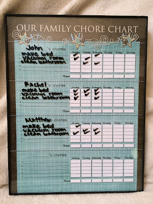 Photo & Story Treasures: chore charts and meal planners from scrap pages