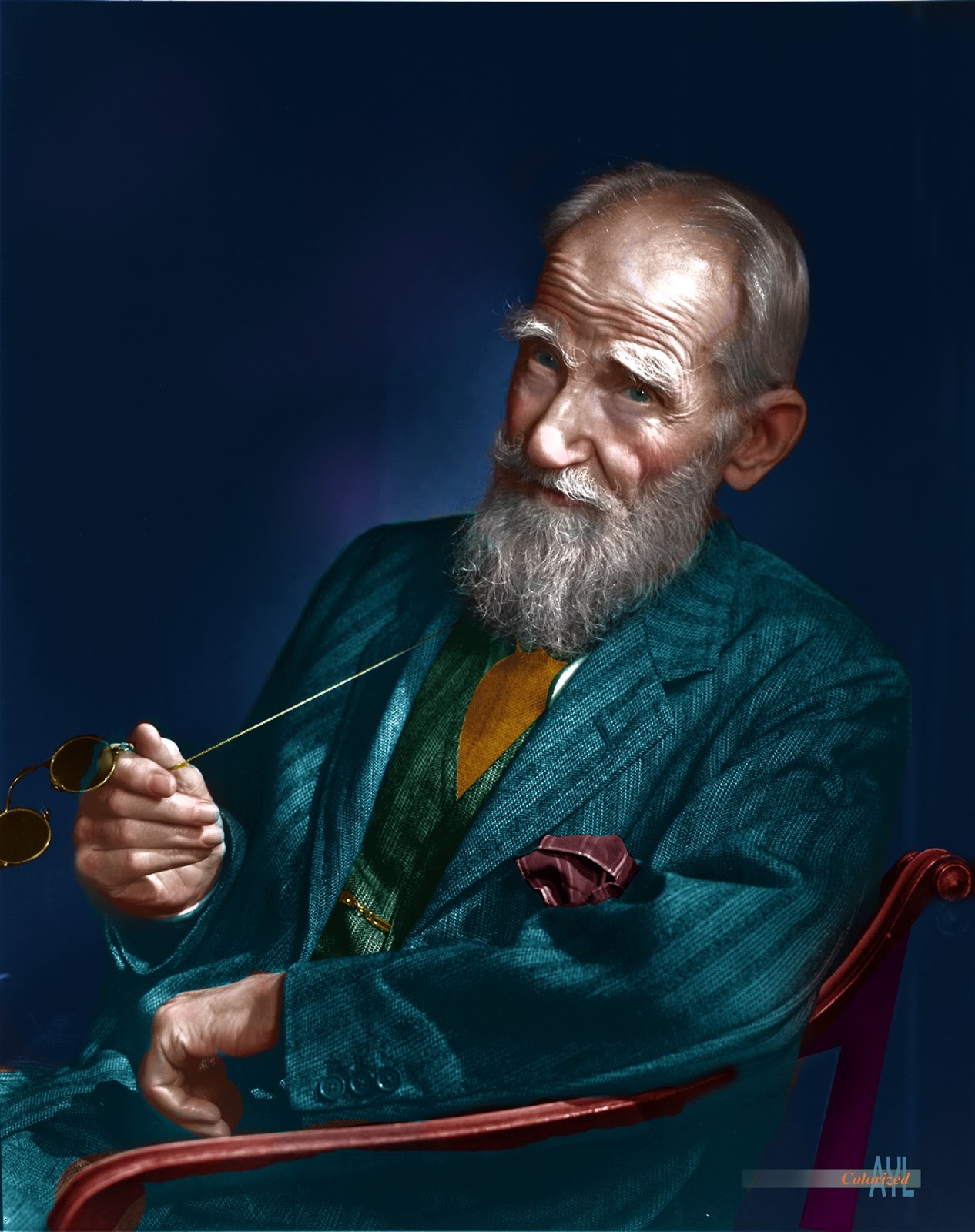 Colors for a Bygone Era: George Barnard Shaw (1856 - 1950) by Yousuf ...