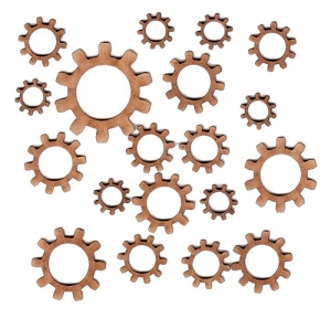 Calico Craft Parts: Cog Flowers! by Trish