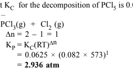 Welcome to Chem Zipper.com......: The chemical equilibrium constant Kc for the decomposition of ...