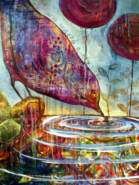 taproot studio: Intuitive Painting Progress and Sketching My World Day 3