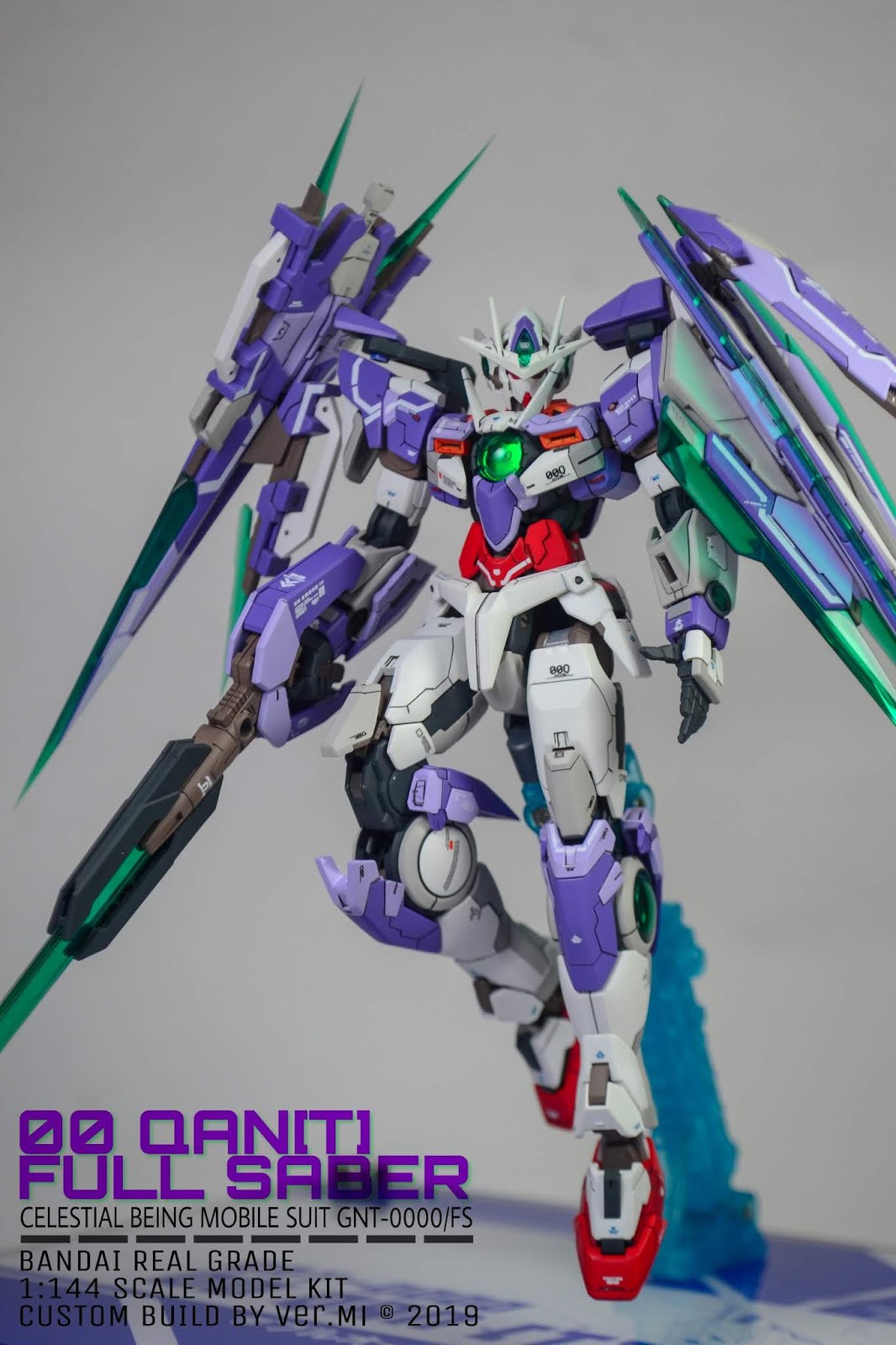 Custom Build: RG 1/144 OO Qan[T] FULL SABER "Ver.Mi"