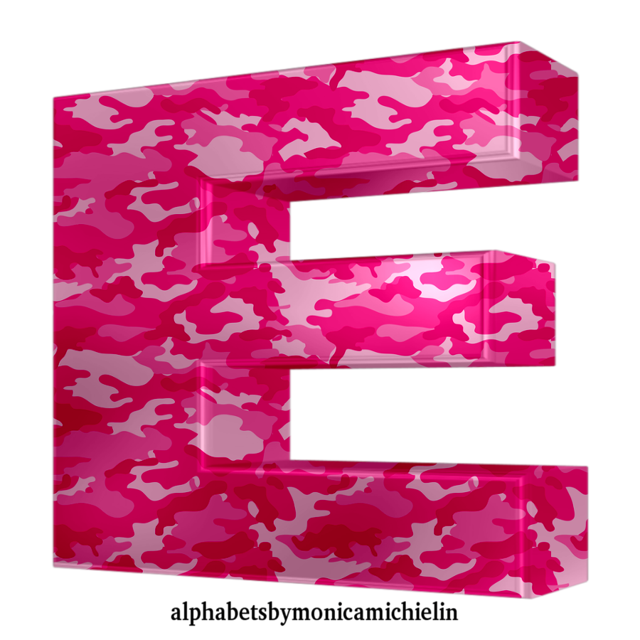 Monica Michielin Alphabets: PINK CAMOUFLAGE ALPHABET PNG, #pink, # ...