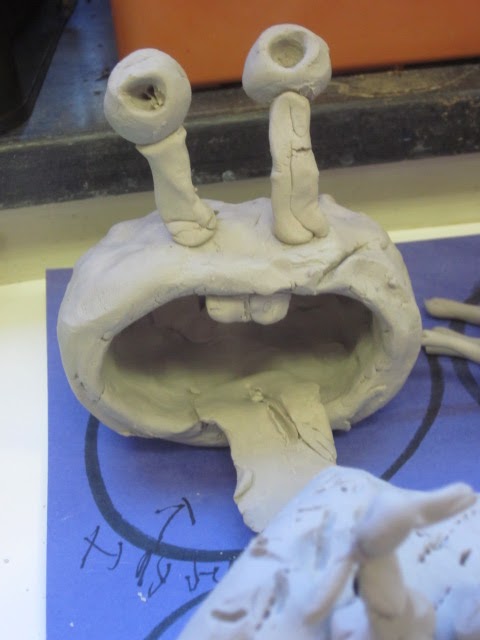 The Lenkerville Art Room: Wednesday Works - Pinch-pot monsters with 2nd ...