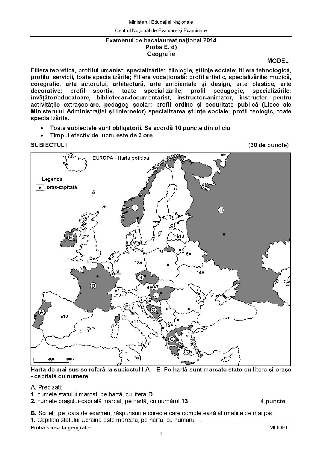 GEOGRAFILIA: Geografie BAC, modele de subiecte și variante extrase 2011 ...