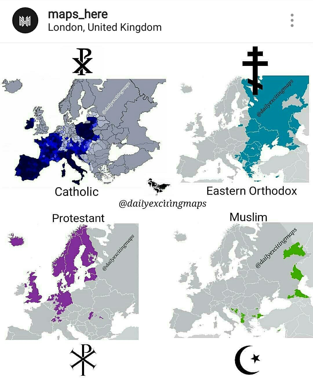 FÓRMULA GEO: 4 grandes religiões na Europa - Instagran