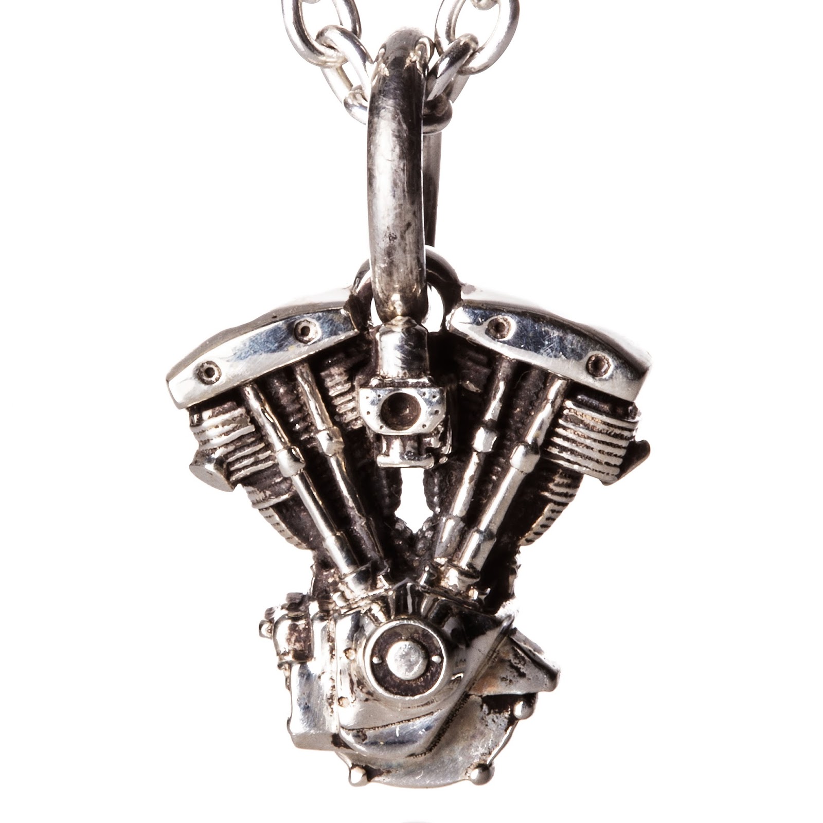 7th-Heaven Art Jewelry Online shop: Shovel head engine pendant (1/2 inch)