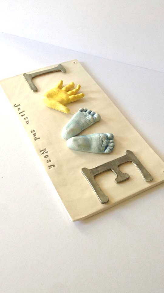 TheBabyHandprintCompany: Custom Handprint LOVE Plaque For Children ...