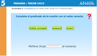 Mi aula en la mochila: LA ORACIÓN. SUJETO Y PREDICADO
