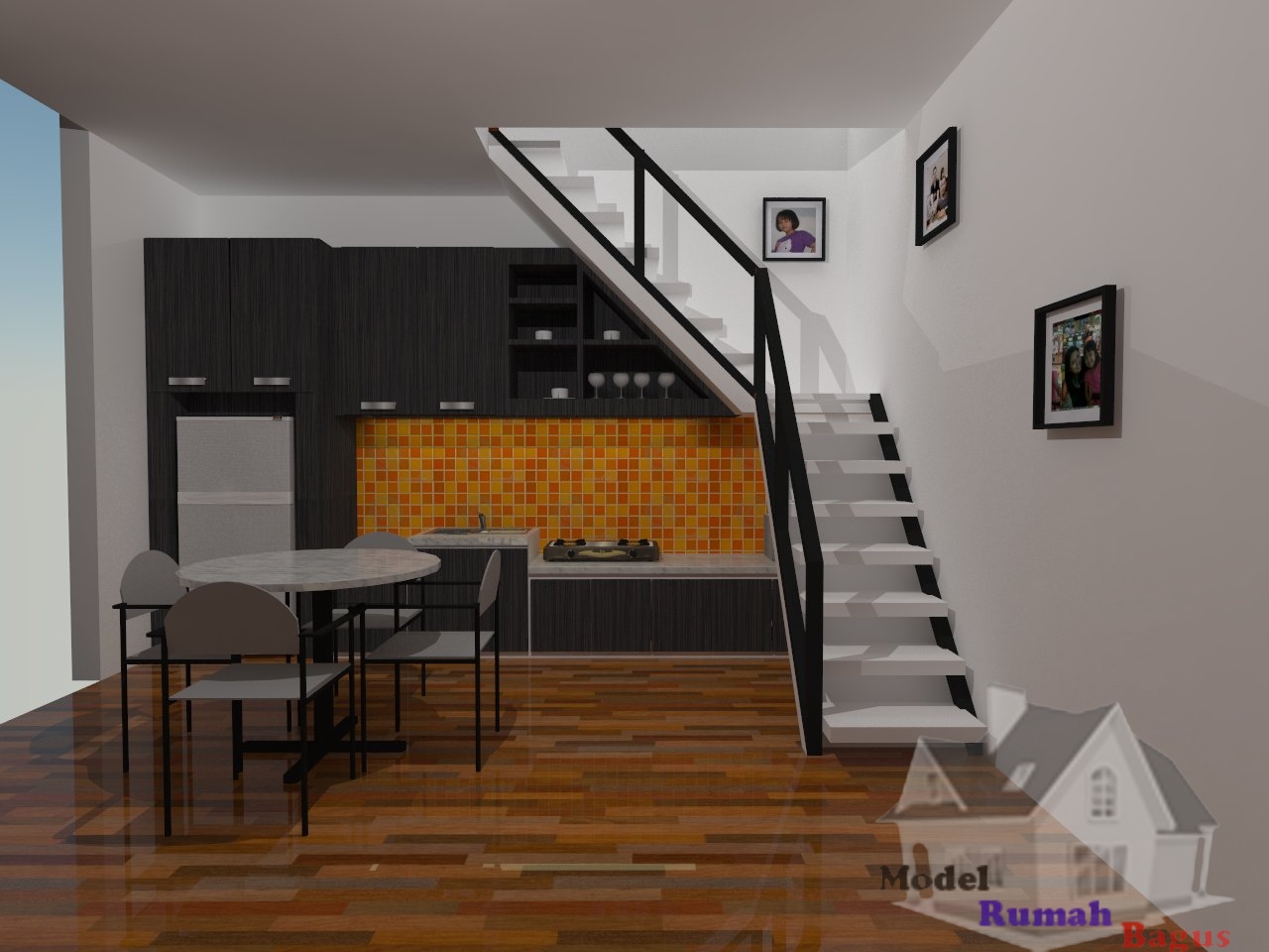 Penataan Ruang Bawah Tangga secara Service ~ Desain Rumah