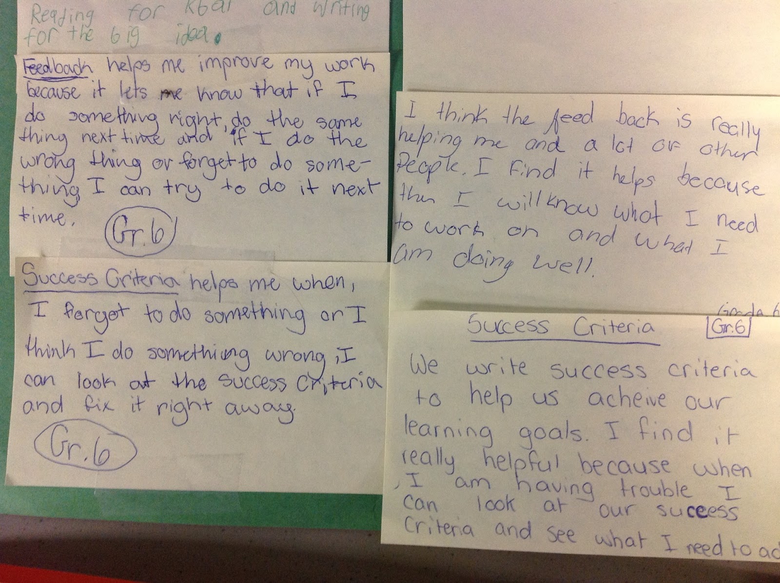 Making Shift Happen: Learning Goals in Math - Update!