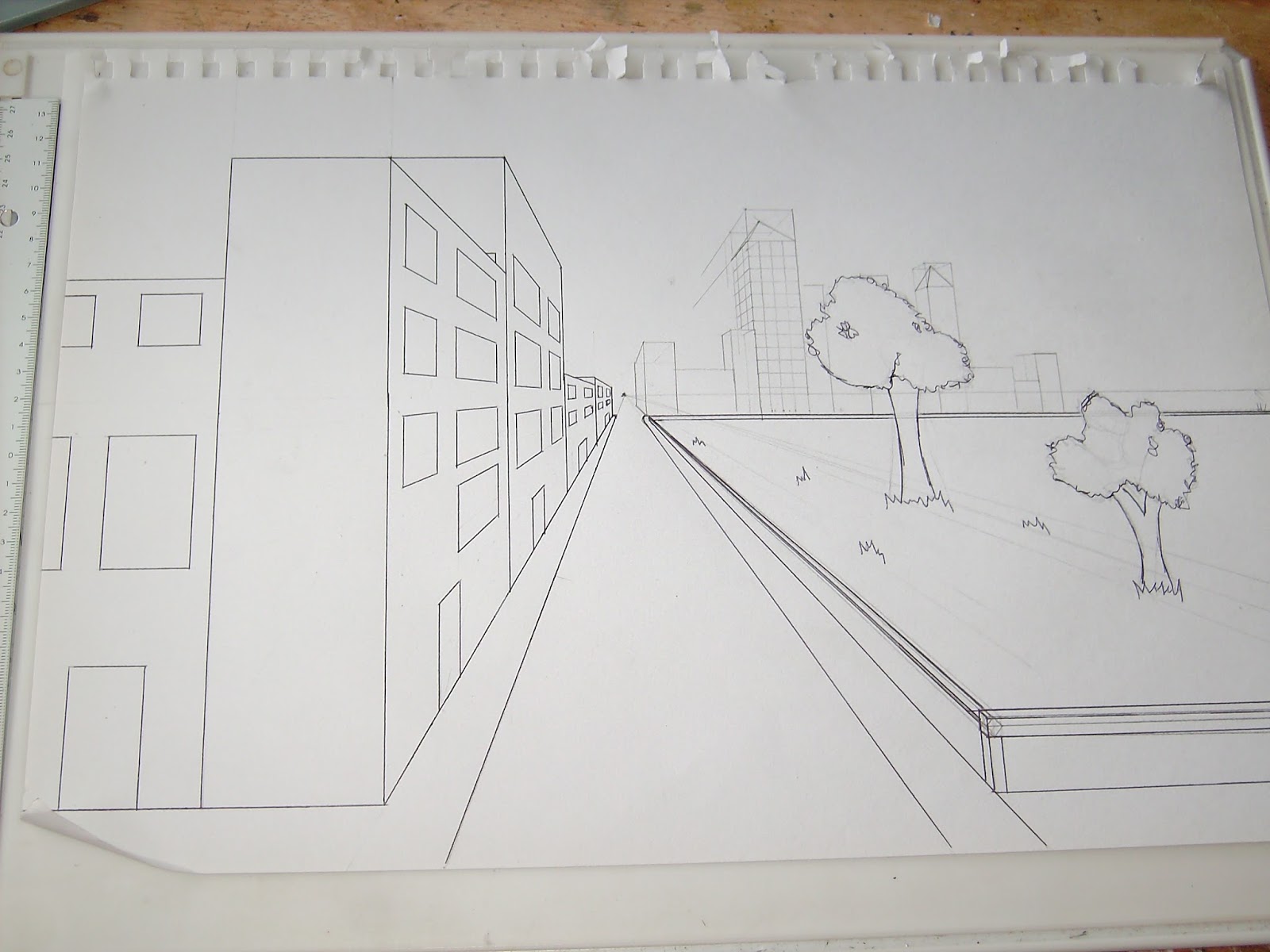 Chris' Painting/Drawing Blog: More on Perspective Drawing: 1-point ...