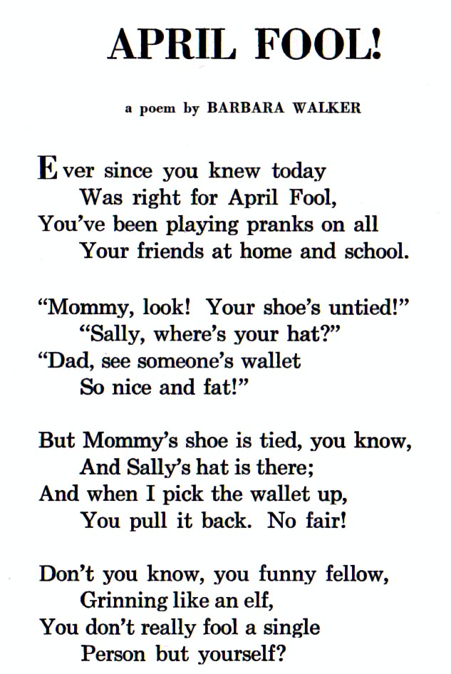 and everything else too: Humpty Dumpty's April Fools