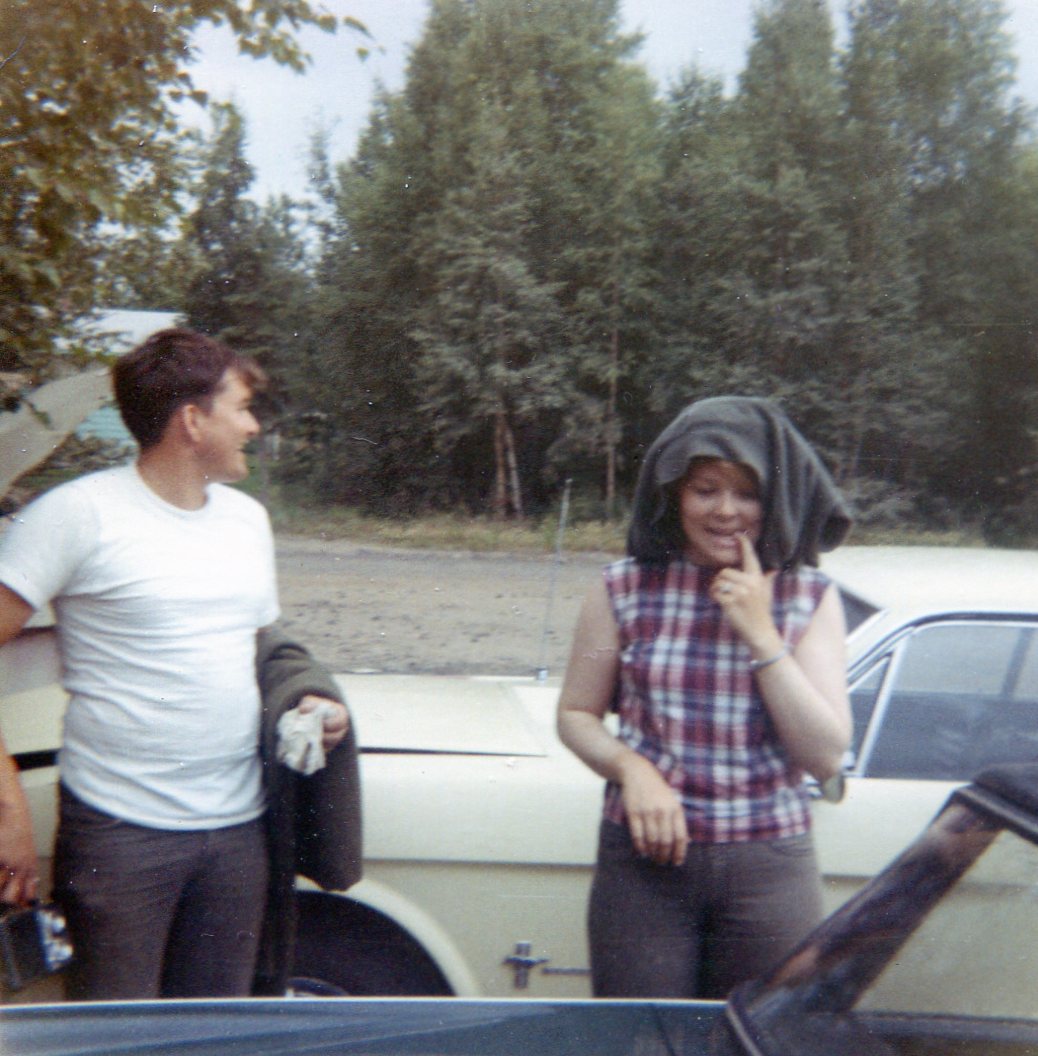 Rainbow Arc of Fire: Cousin Doug, wife Sue, Alaska, Summer 1968